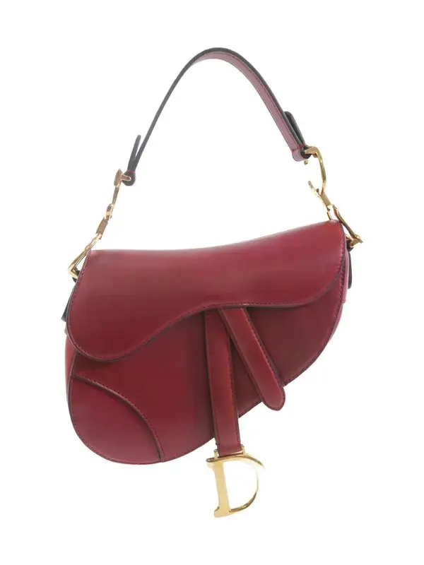 Dior Mini Saddle Calfskin Shoulder Bag - Red