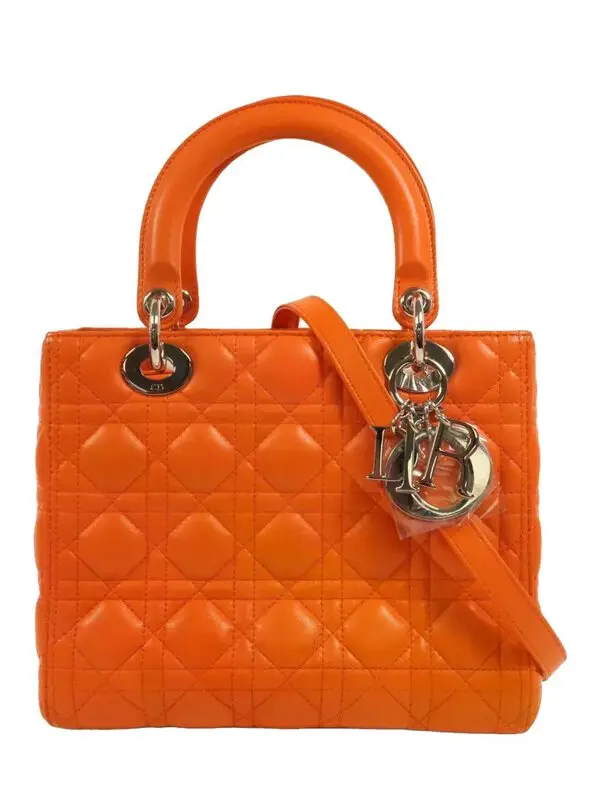 Dior Medium Lady Tote Bag - Orange