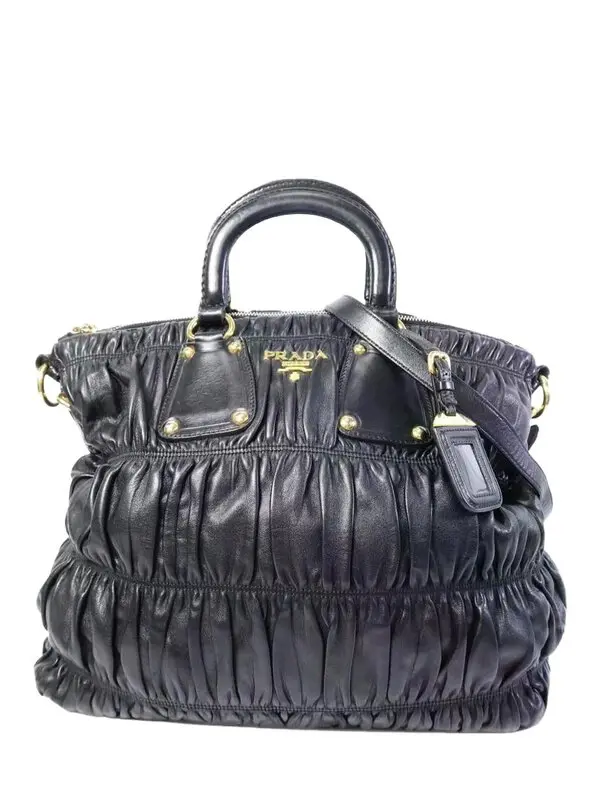 Prada Nappa Gaufre Tote Bag - Black