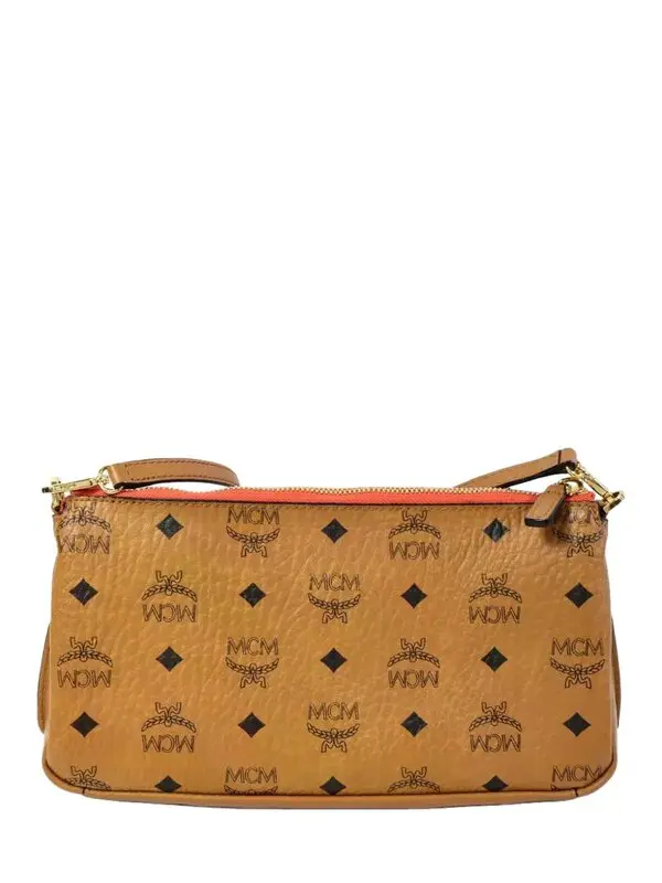 Mcm Logo-detail Shoulder Bag - Neutrals