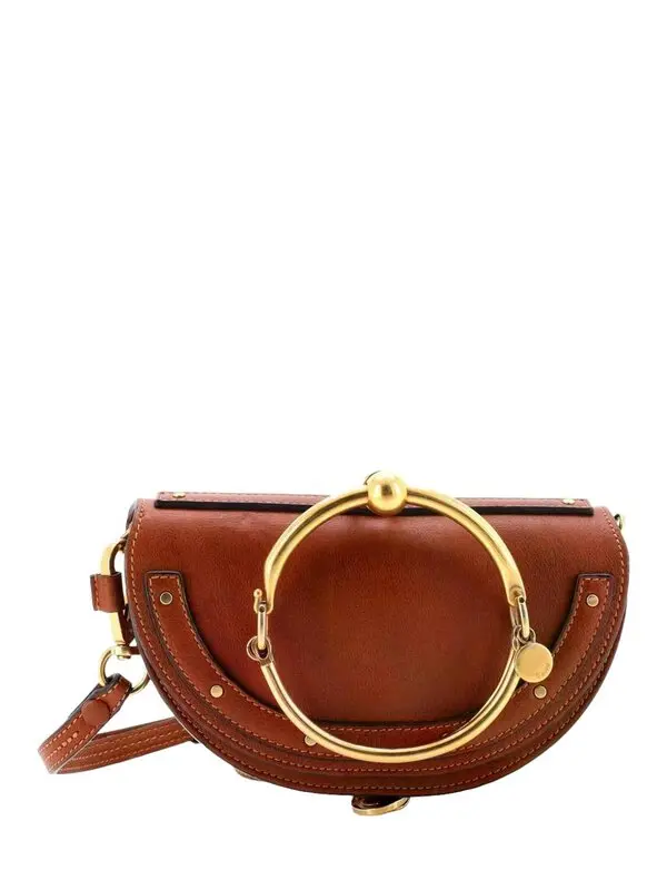 Chloé Nile Leather Mini Crossbody Bag - Brown