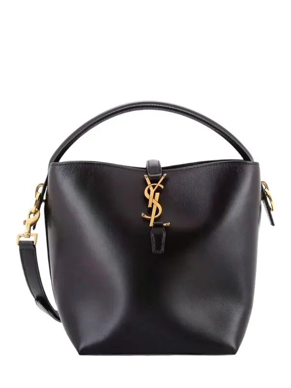 Saint Laurent Le 37 Leather Mini Bucket Bag - Black
