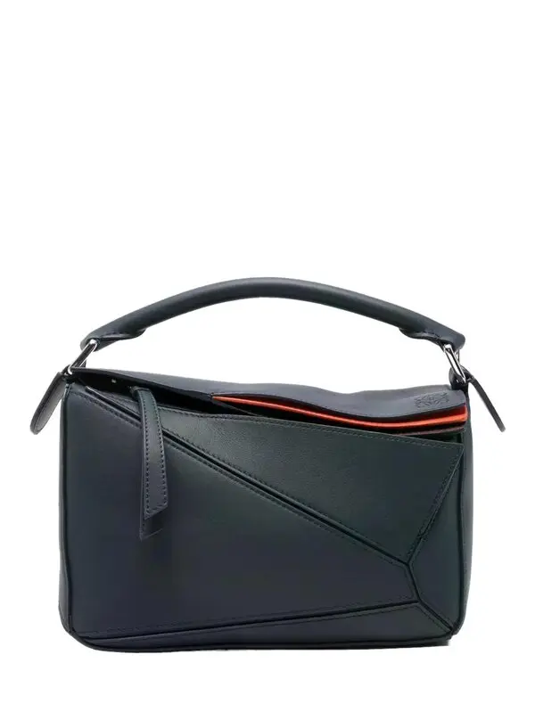 Loewe Puzzle Layers Leather Clutch Bag - Blue