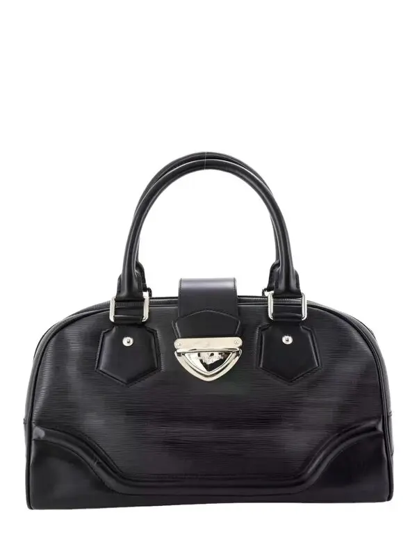 LOUIS VUITTON Montaigne Bowling Bag Epi Leather Gm Handbag - Black