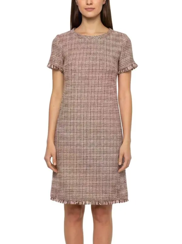 Max Mara Tweed Mini Dress - Pink