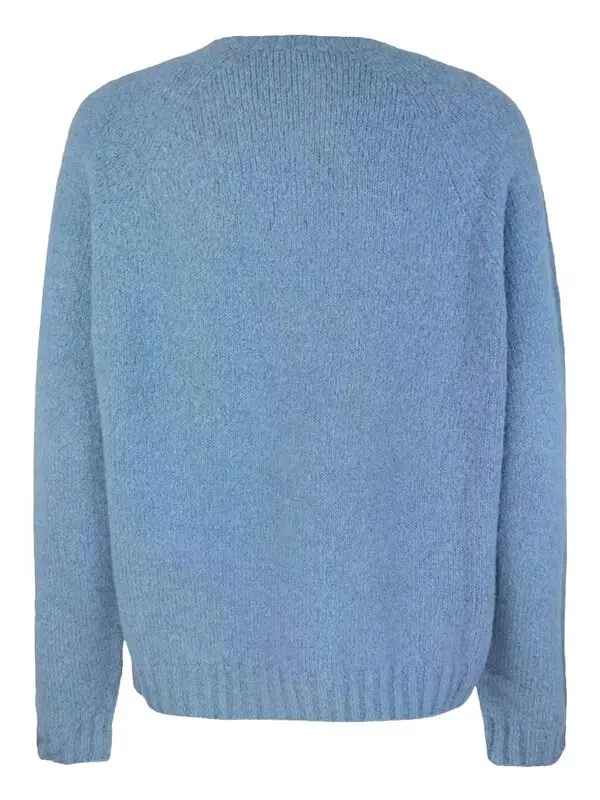 Max Mara Raglan Sleeve Knitted Sweater - Blue