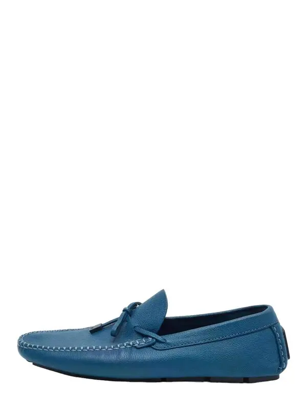 LOUIS VUITTON Monte Carlo Grained Leather Loafers - Blue