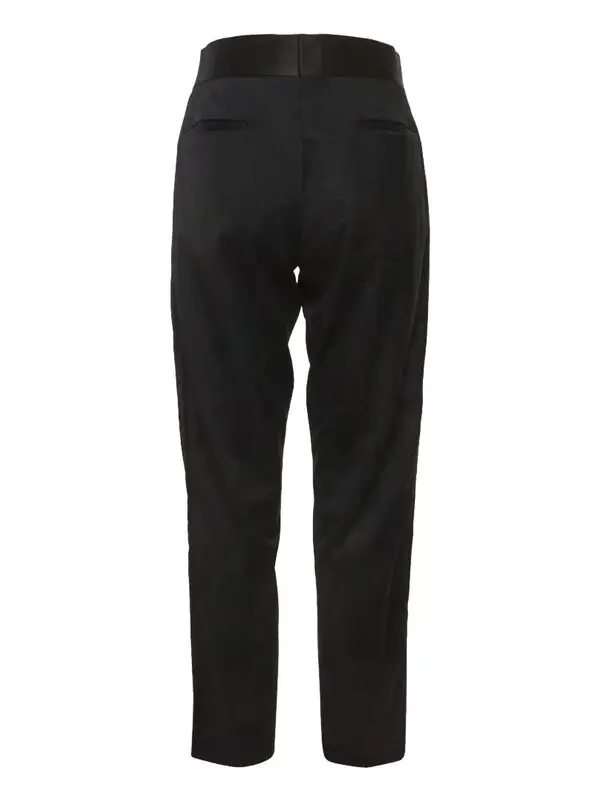 Prada Satin-waistband Gabardine Trousers - Black