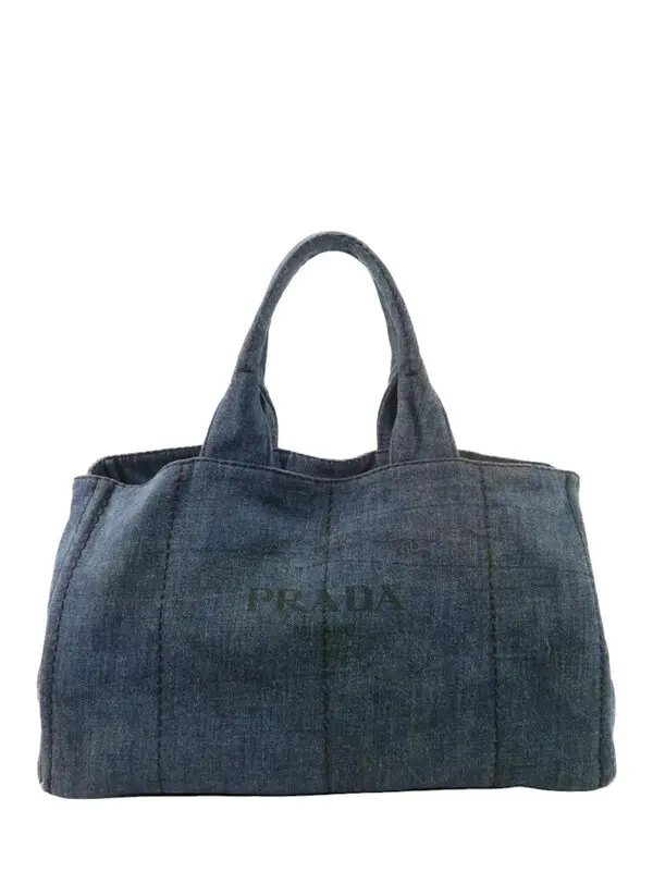 Prada Canapa Tote Bag - Blue
