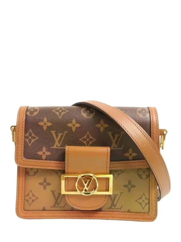 LOUIS VUITTON Mini Dauphine Monogram Reverse Shoulder Bag - Brown