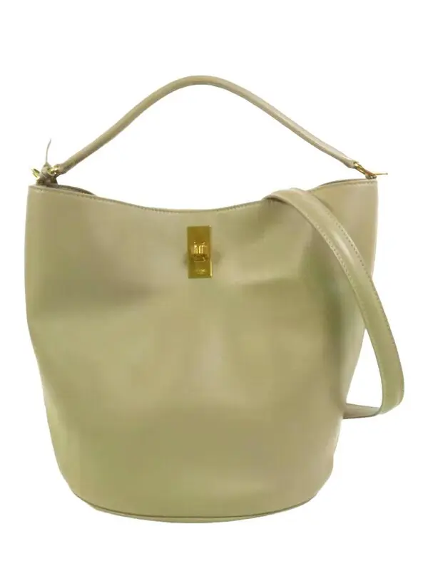 Celine 16 Bucket Leather Bag - Green