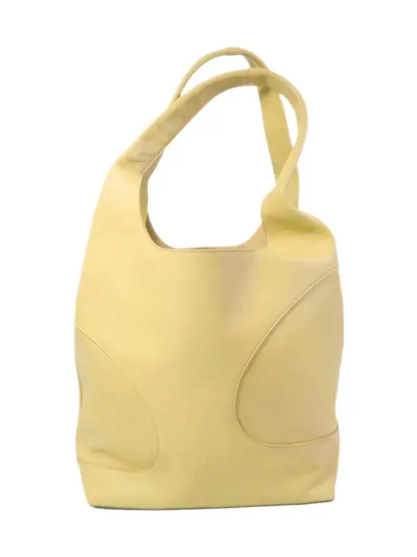 FERRAGAMO Cut-out Debossed Shoulder Bag - Yellow