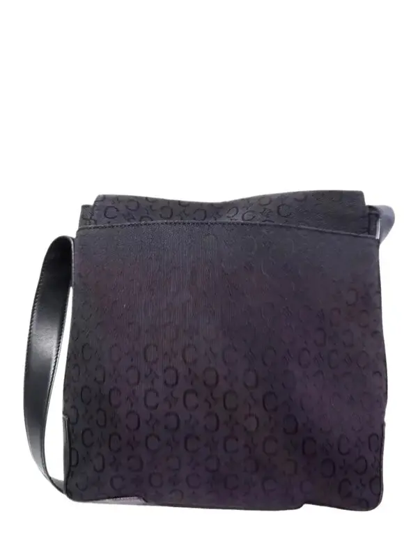 Celine Monogram Canvas Shoulder Bag - Black