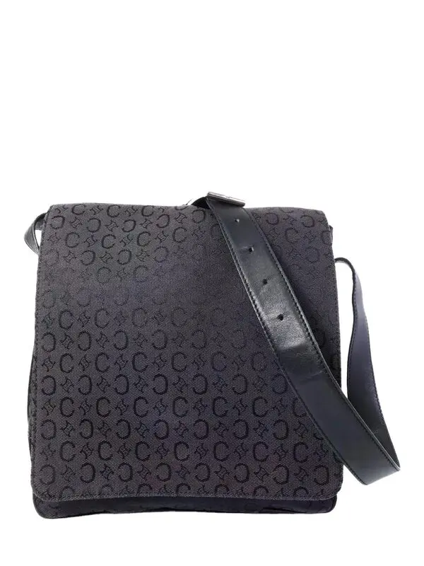 Celine Monogram Canvas Shoulder Bag - Black
