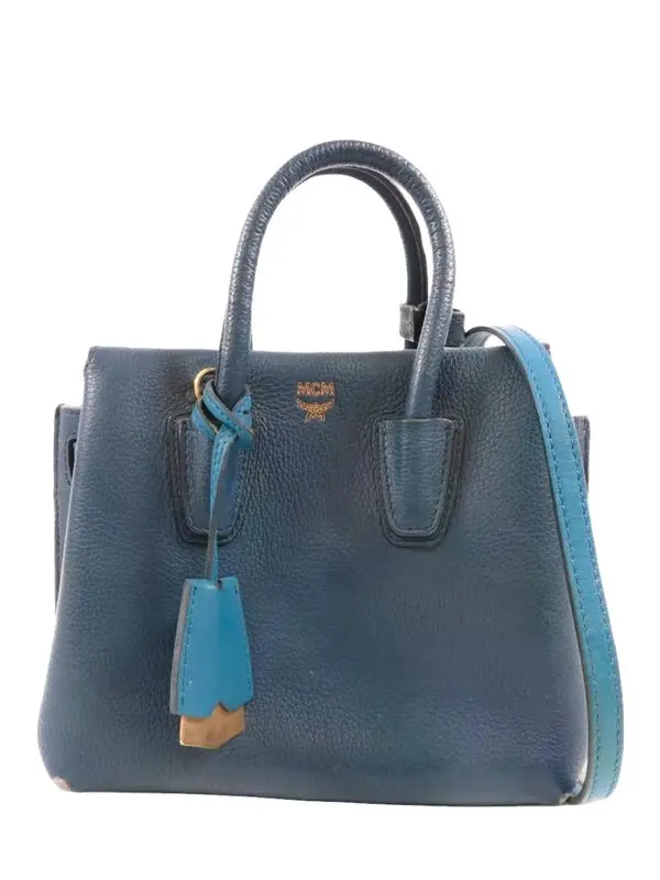 Mcm 2-way Leather Shoulder Bag - Blue
