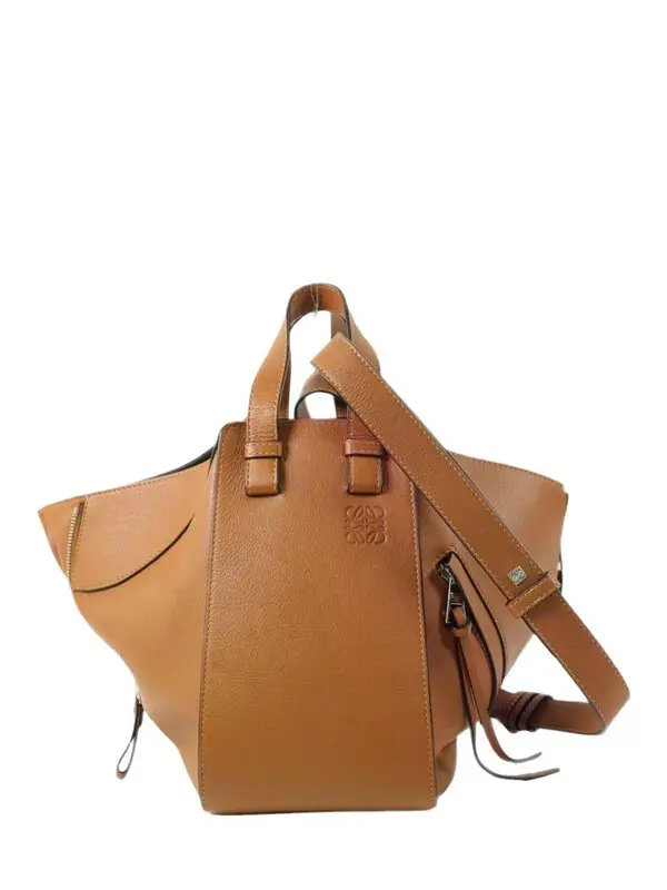 Loewe Hammock Leather Shoulder Bag - Brown