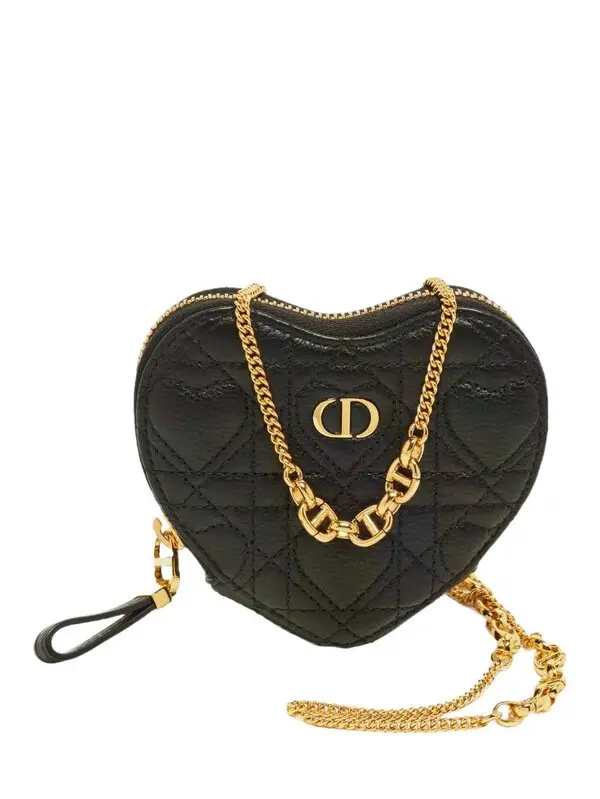Dior Caro Heart Cannage Mini Bag - Black