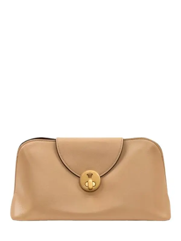 Versace Medusa Plaque Shoulder Bag - Neutrals