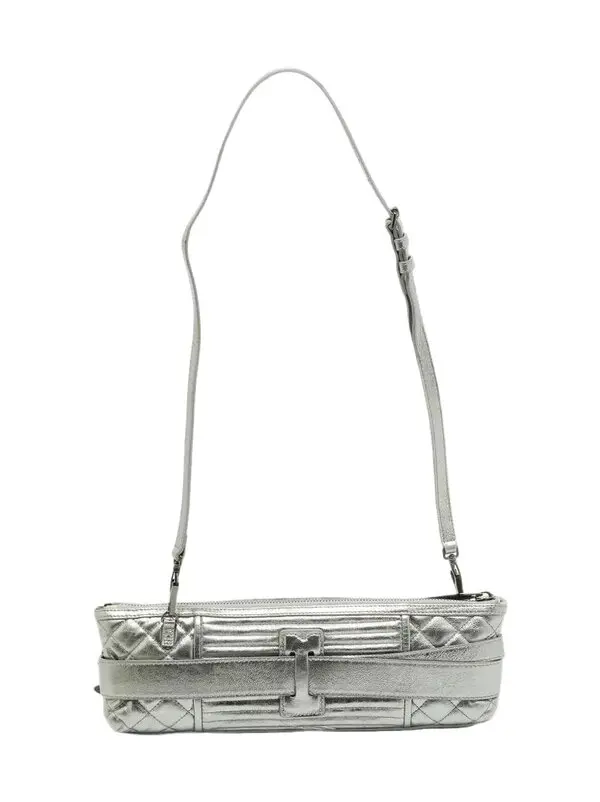 Burberry Buckle-detail Leather Shoulder Bag - Silver