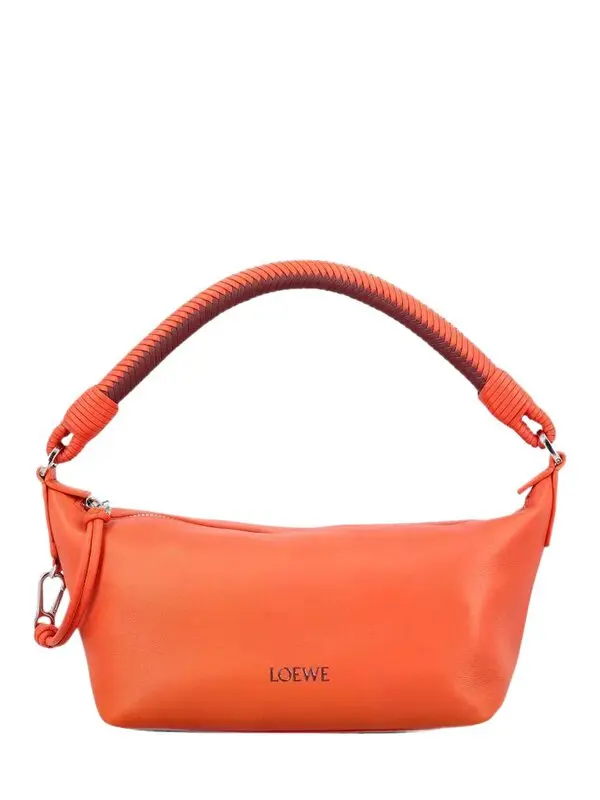 Loewe Mini Cala Braided-handle Leather Tote Bag - Orange