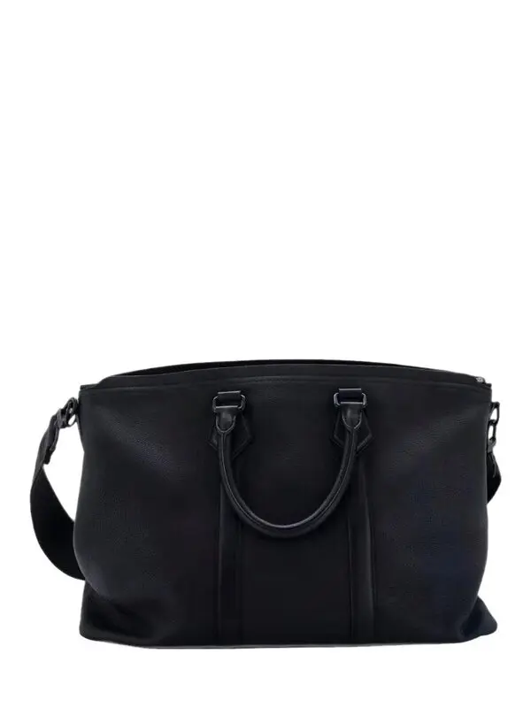 LOUIS VUITTON Aerogram Lock It Tote Leather Satchel - Black