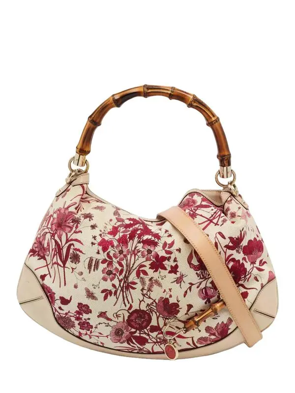 Gucci Peggy Bamboo Handle Shoulder Bag - Neutrals