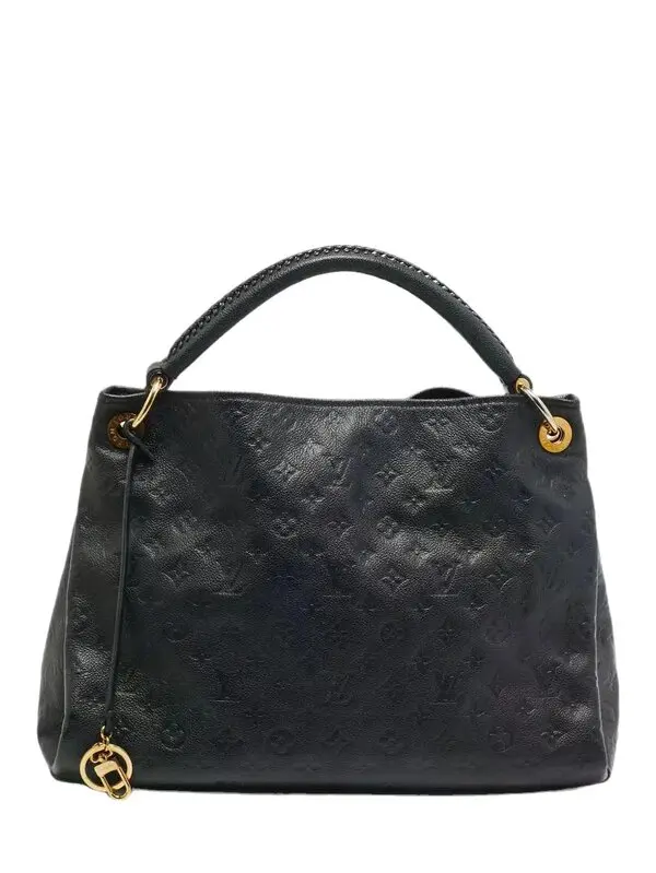 LOUIS VUITTON Artsy Monogram Leather Tote Bag - Black