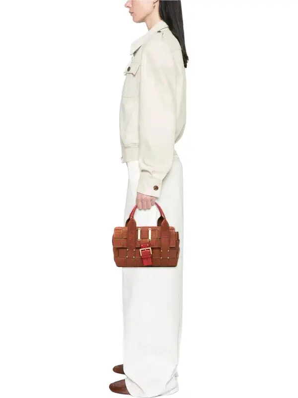 Fendi Zucca Canvas Crossword Handbag - Brown