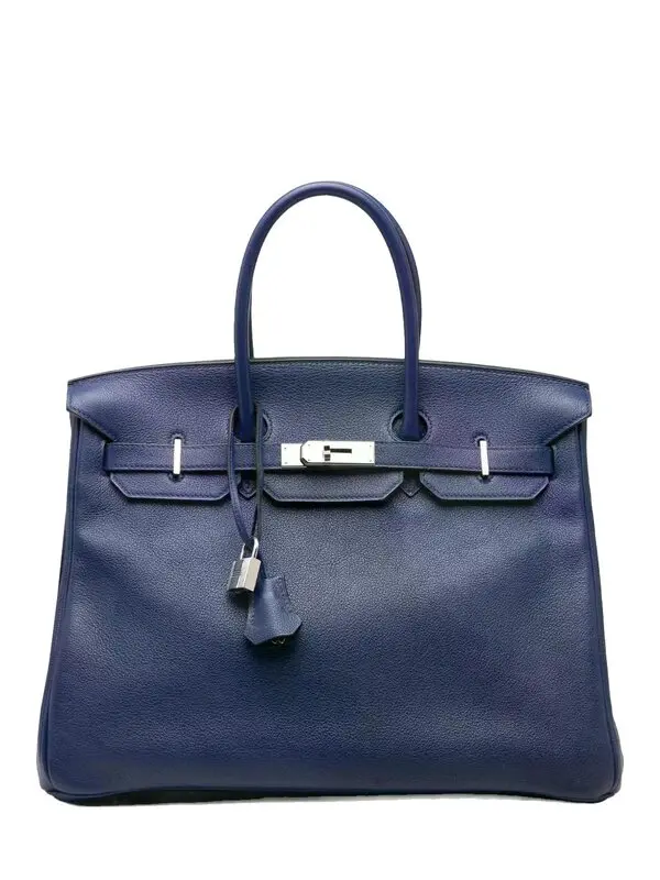 Hermès Birkin 35 Taurillon Novillo Sea Surf And Fun Handbag - Blue
