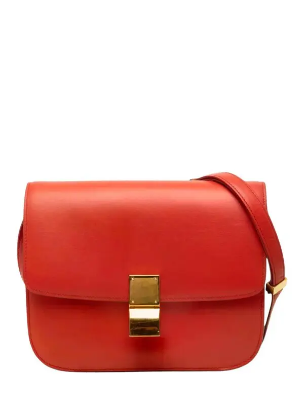 Celine Medium Calfskin Classic Box Crossbody Bag - Orange