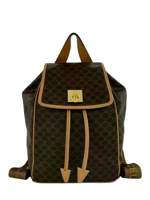 Celine 2015 Macadam Drawstring Backpack - Brown
