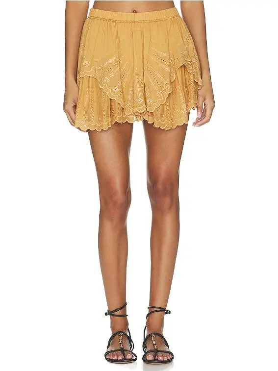 Isabel Marant Étoile Layale Eyelet Trimmed Shorts - Brown