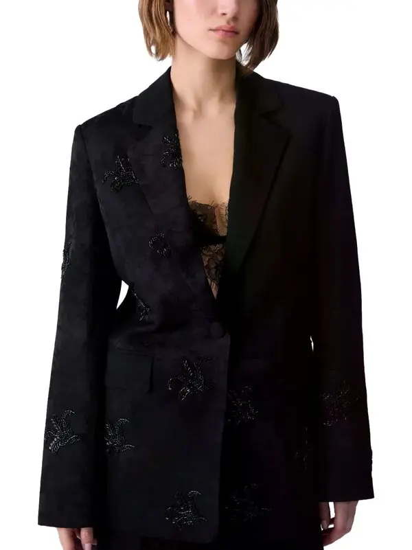 Liu Jo Jacket With Jewel Embroidery - Black