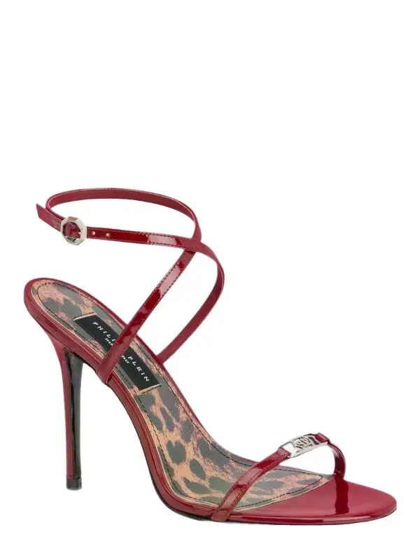 Philipp Plein Patent Leather High Heel Sandals - Red
