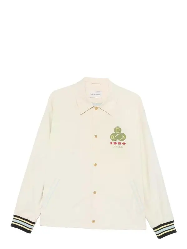 Drole De Monsieur Logo Print Pocket Jacket - Neutrals