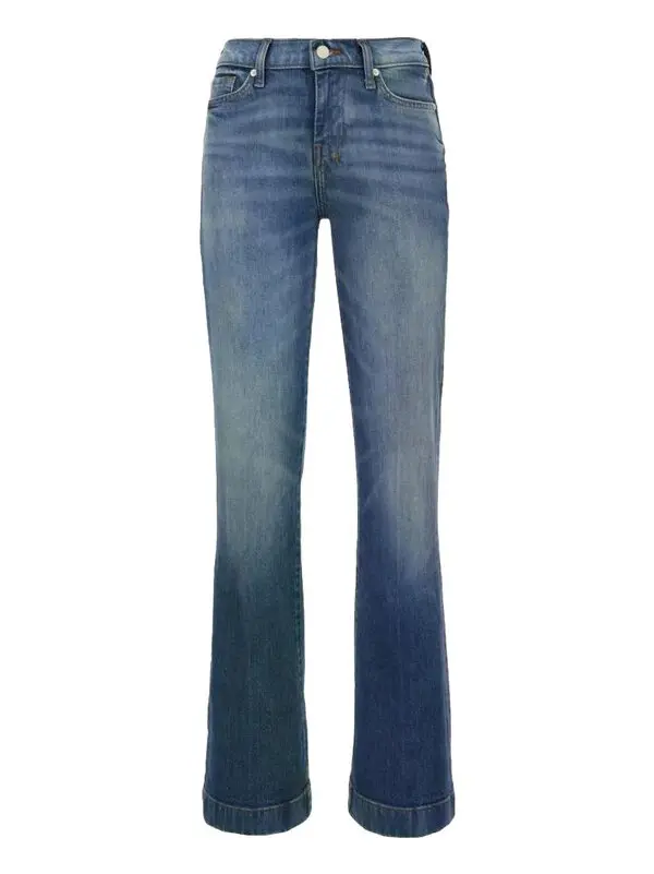 7 For All Mankind Embroidered Bootcut Jeans - Blue