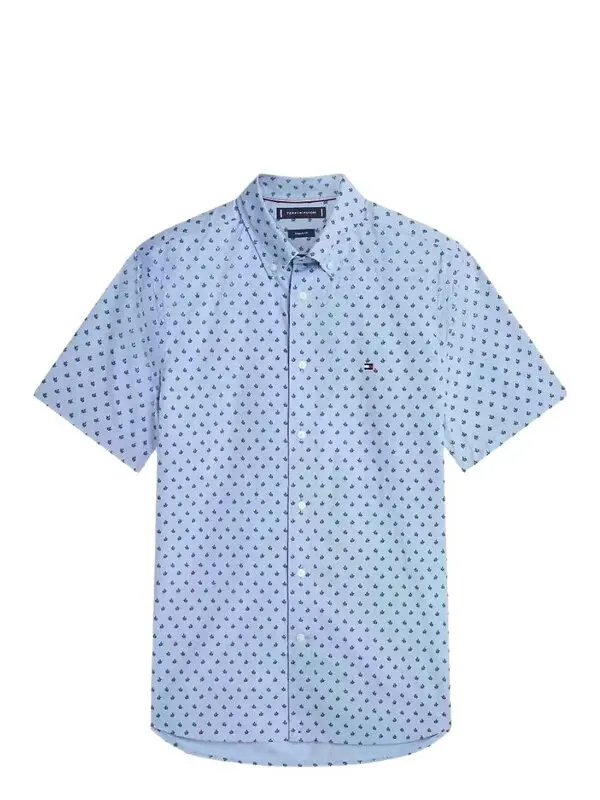 Tommy Hilfiger Logo-embroidered Shirt - Blue
