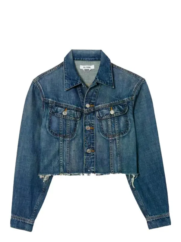 RE/DONE Californian Raw-cut Denim Jacket - Blue