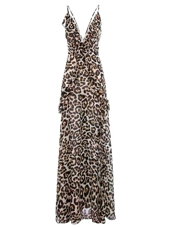 CUANNA Luna Leopard-print Maxi Dress - Neutrals