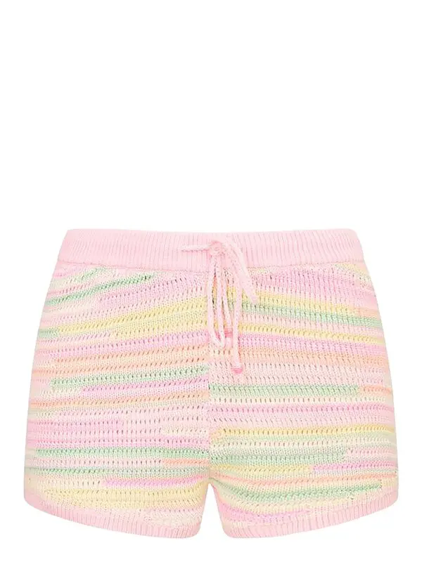 LoveShackFancy Windly Cotton Knit Shorts - Multi