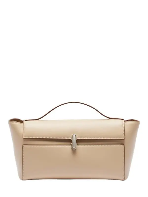 Savette Symmetry Trapeze Small Leather Top-handle Bag - Neutrals