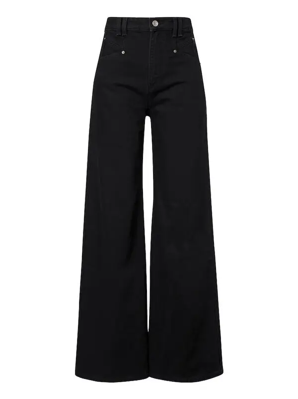 Isabel Marant Étoile Lemony Wide-leg Jeans - Black