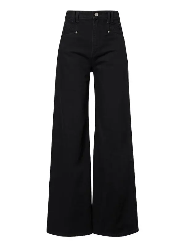 Isabel Marant Étoile Lemony Wide-leg Jeans - Black