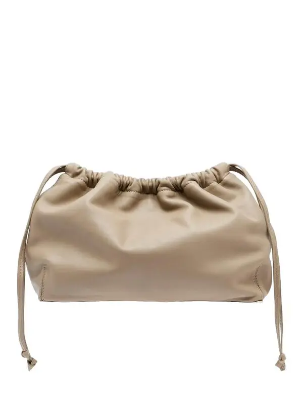 A.emery Tobey Leather Clutch - Beige