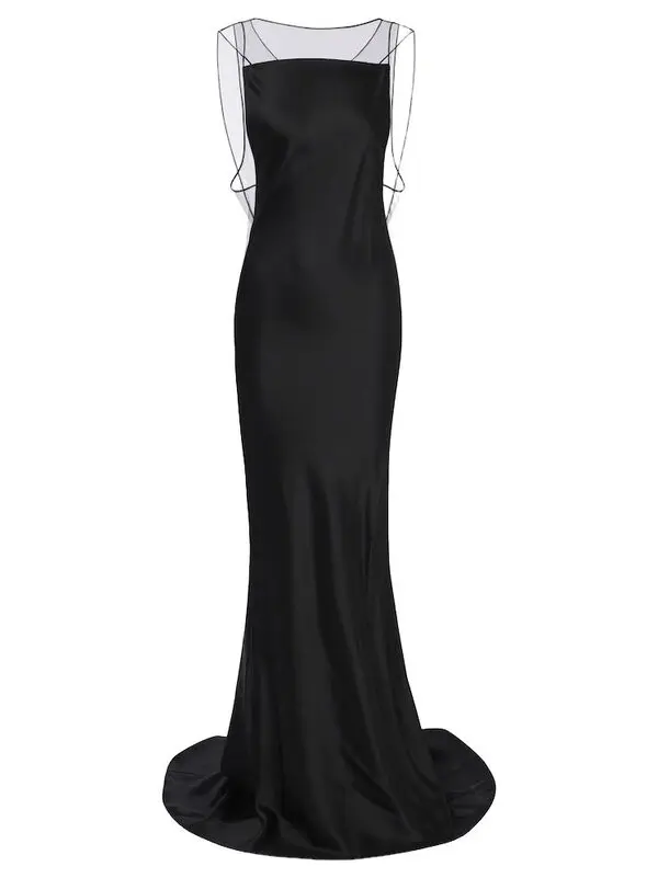 MAISON MARGIELA Satin Gown - Black