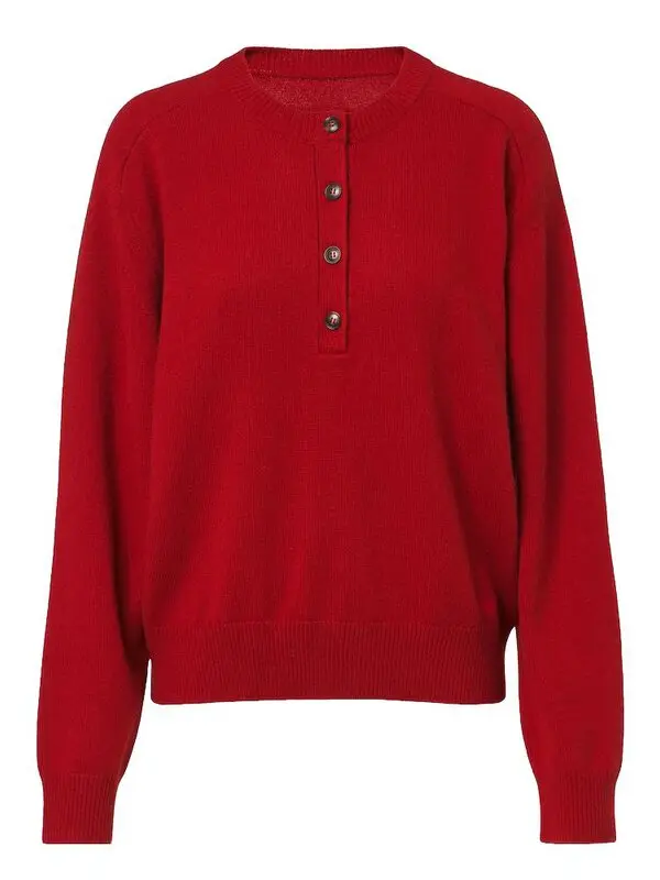 Loulou De Saison Malo Oversized Cashmere Sweater - Red