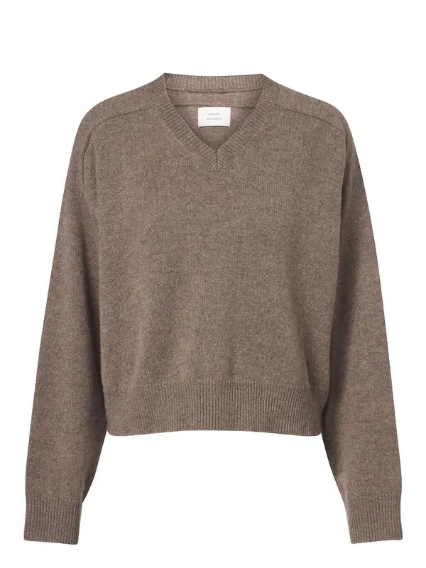 Loulou De Saison Anzor Cropped Cashmere Sweater - Brown