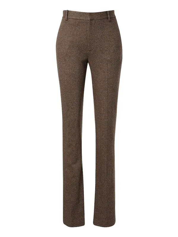 Ralph Lauren Wool, Silk And Cashmere Straight Pants - Brown