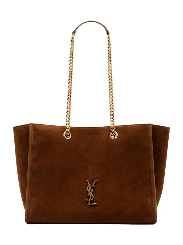 Saint Laurent Niki East/west Suede Tote Bag - Brown