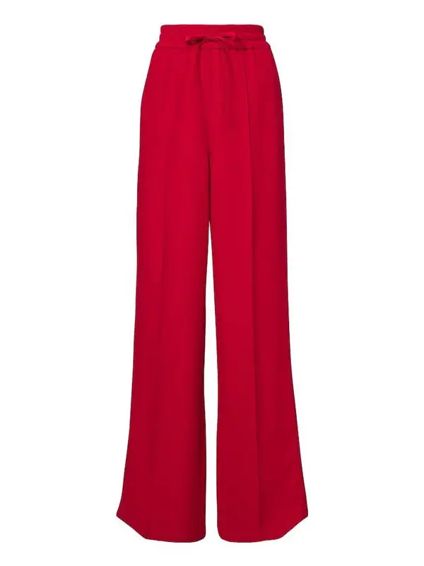 Valentino Garavani Cady Couture Wide-leg Silk Pants - Red